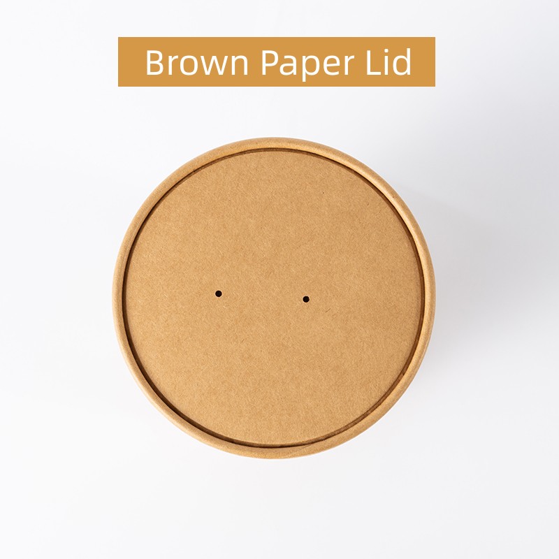 ￠90 Paper Lid for 8oz/12oz Brown Kraft Paper Ice-cream Cup Packaging ...
